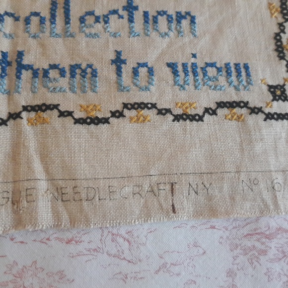 Vintage | Other | Very Old Pure Linen Colonial Sampler Vogue | Poshmark